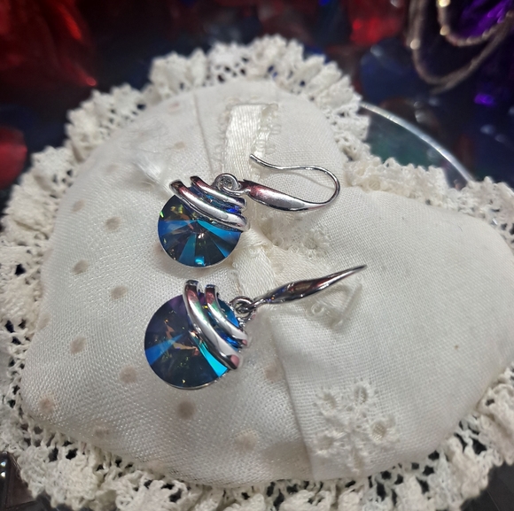 Callura | Jewelry | Beautiful Bermuda Blue Spring Drop Crystal Earrings ...